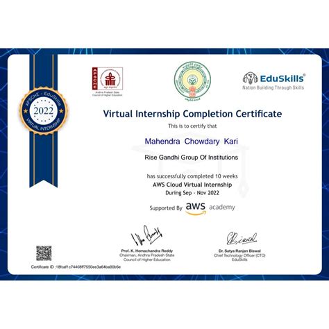 mahendra chowdary on linkedin roboticprocessautomation awscloud aicte eduskills intenship