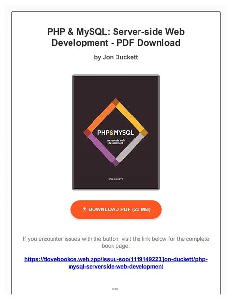 Pdf Php And Mysql Server Side Web Development By Jon Duckett By