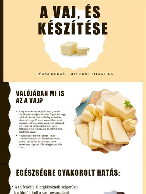 Vaj És Vaj Készítés Pdf