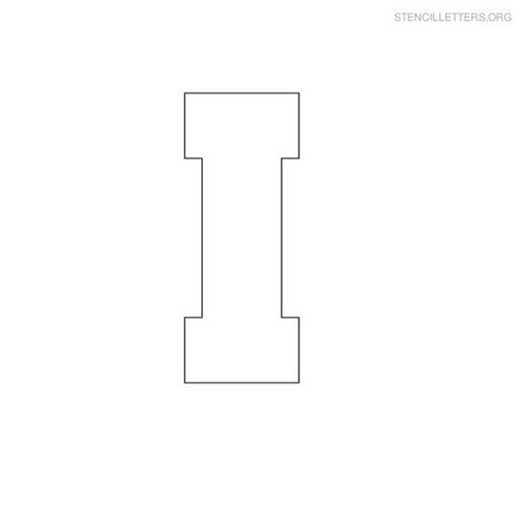 Letter I Printable Alphabet Stencil Templates Font Font Fonts Fonts