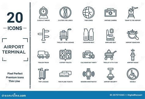 Terminal Linear Icons Set Command Line Console Prompt Shell