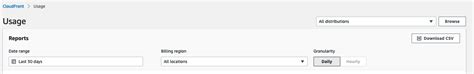 Amazon Web Services Get Cloudfront Usage Report Via Aws Cli Stack Overflow