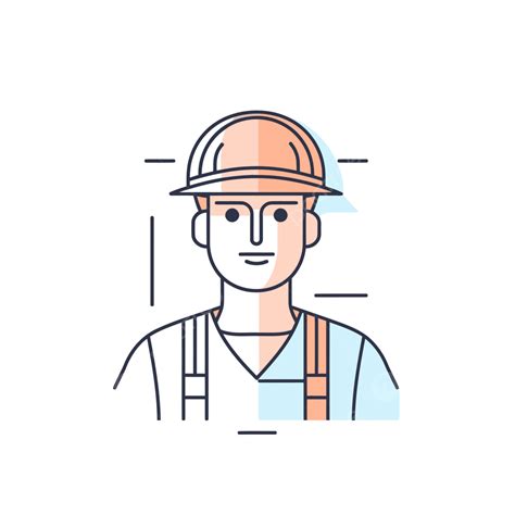 In The Style Of Bold Lines Vector Engineer Lineal Icon Flat Icon Png And Vector With