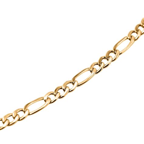 Vicenza Collection 9k Yellow Gold Figaro Necklace Size 24