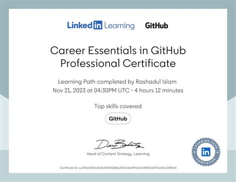 Passed Github Course And Learned A Lot Rashadul Islam Posted On The