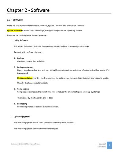 ict chapter 2 software teaching resources