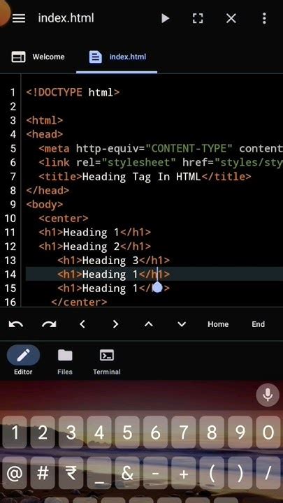 Html And Css Heading Tag Codelife Htmltutorial Javascript Youtube