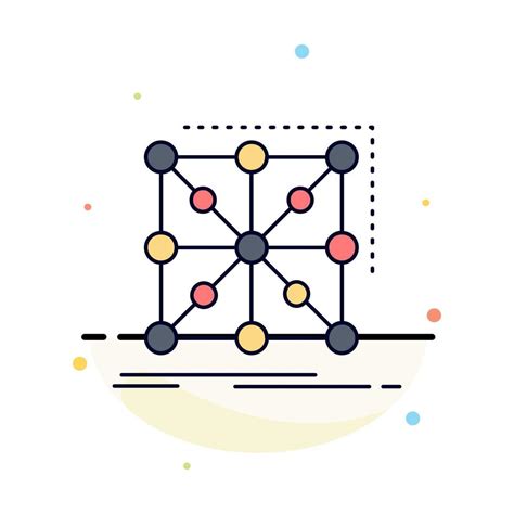 data framework app cluster complex flat color icon vector 19181354