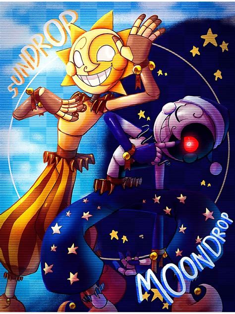 Póster Five Nights At Freddys Security Breach Sundrop Y Moondrop