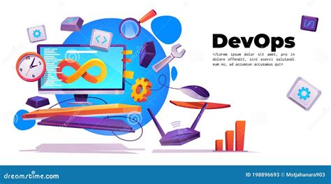 Devops Banner Concept Has 8 Steps To Analyze Such As Plan Code Build