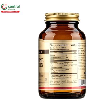 Thuốc Solgar Glucosamine Chondroitin MSM hỗ trợ cải thiện xương khớp