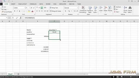 Microsoft Excel Tutorial Isnumber Function Excel 2013 2016 2019