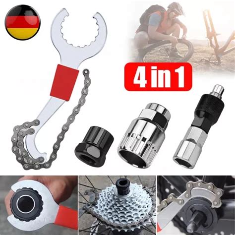 4in1 Fahrrad Werkzeug Set Zahnkranzabzieher Kurbel Abzieher Bike