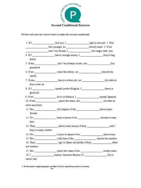 Second Conditional Form Pdf