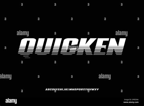 Bold Speed Stripe Font Vector Stock Vector Image And Art Alamy