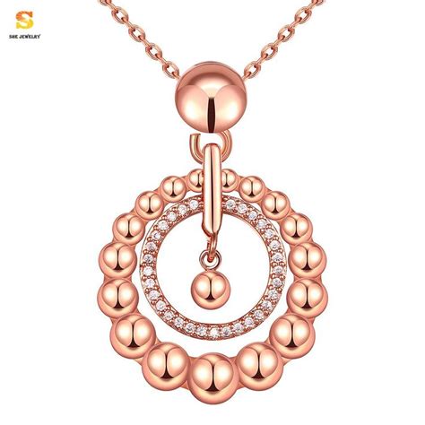 고급 패션 보석 여성 18k 장미 금 도금 입방 지르코니아 목걸이 펜던트의 매력 디자인 부동 로켓의 에서 2015 Summer Style Women Fine Jewelry