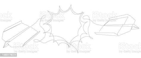 Paper Airplane과 함께 말풍선의 연속 라인 가는 선 그림 벡터 개념입니다 등고선 그리기 창의적인 아이디어 한붓그리기에 대한 스톡 벡터 아트 및 기타 이미지