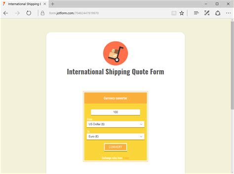 Currency Converter Form Widgets Jotform