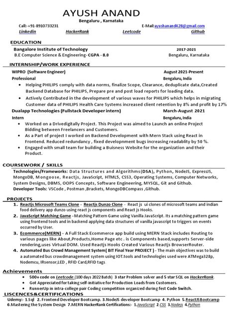 Ayush Anand Profile Pdf Software Development Software