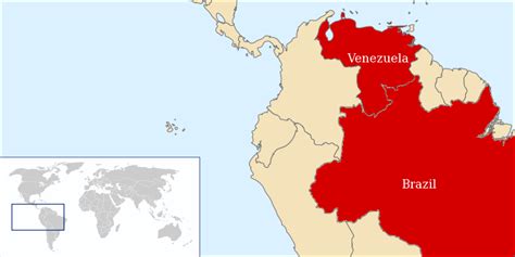 Venezuela Brazil Map