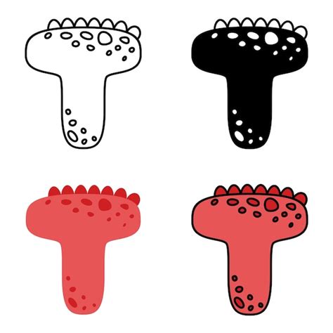 고립 된 플랫 스타일의 알파벳 T 프리미엄 벡터