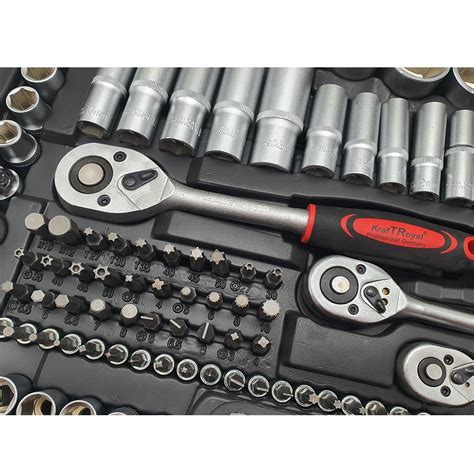 Cutie De Scule Kraft Royal 216 Piese Oțel Crom Vanadiu