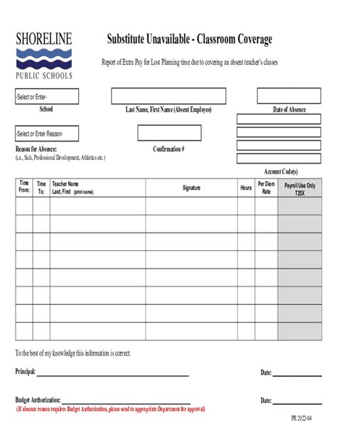 Fillable Online Extra Class Coverage Form Revised Fax Email Print