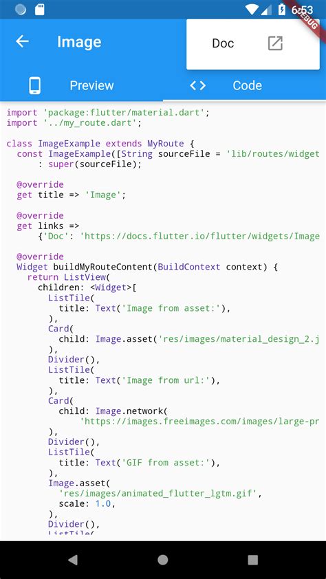 Flutter Catalog With Source Code Side By Side