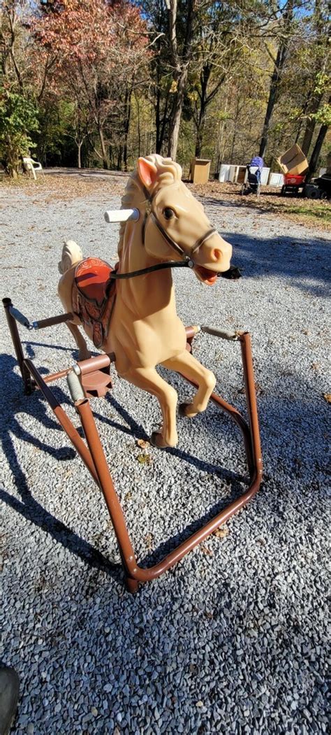 Vintage Bouncy Rocking Horse Antique Rocking Horse With Springs Etsy