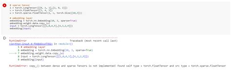Embedding Sparse Issue Pytorch Pytorch GitHub