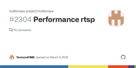 Performance Rtsp · Issue 2304 · Motioneye Projectmotioneye · Github