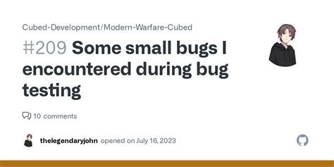 Some Small Bugs I Encountered During Bug Testing · Issue 209 · Cubed Developmentmodern Warfare