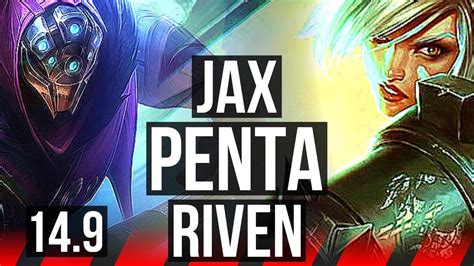 Jax Vs Riven Top Penta 8 Solo Kills 1621 Godlike 600 Games