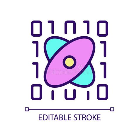 Data Mining In Science Rgb Color Pixel Perfect Icon Stock Vector