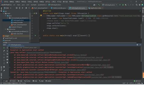 Javafx项目运行时提示exception In Application Start Method Javalangreflect
