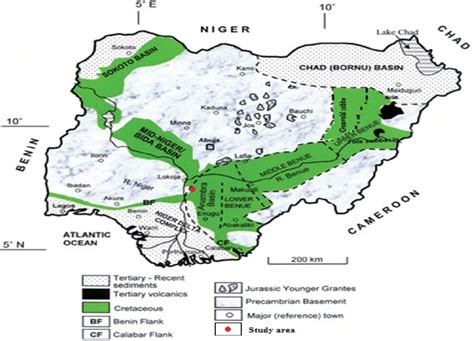 Geological Map Of Nigeria Showing The Northern Anambra Basin 14