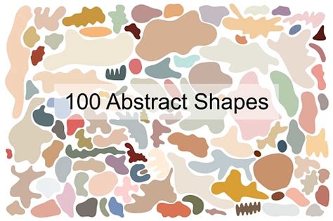 보호 스타일의 추상 모양 세트 트렌디한 파스텔 색상의 간단한 손으로 그린 예술 작품 벡터 일러스트레이션 카드 배너 현대 포스터 섬유 벽 예술을 만들기에 완벽한 미니멀리스트