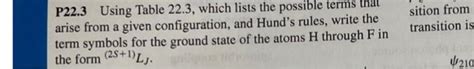 P22 24 Derive The Ground State Term Symbols For The