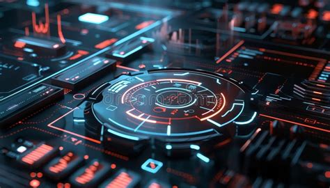 Futuristic 3d Illustration Of An Aidriven Data Analysis Tool With Holographic Visualizations