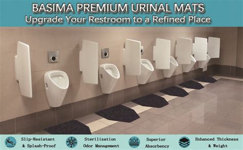 Basima Urinal Mats For Men Bathroom 12 Pack Washable Bulk