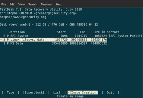Testdisk Wont Show Undelete Option For My Linux Mint Partition