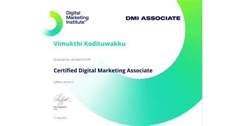 Vimukthi Kodituwakku On Linkedin Certified Digital Marketing Associate
