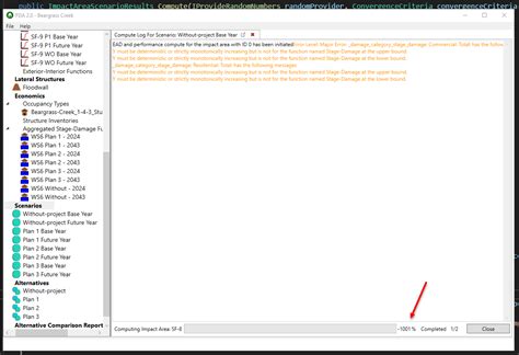 Scenario Compute Percentage Incorrect Issue HydrologicEngineeringCenter HEC FDA GitHub
