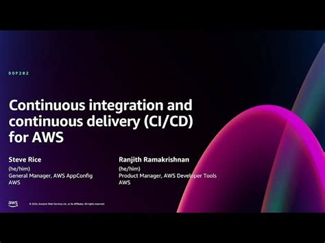 Free Video Continuous Integration And Continuous Delivery For Aws From Aws Events Class Central