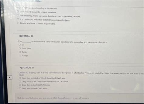 Solved What In Inot True About Creating A Data Table Each