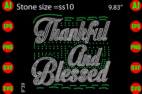 Thankful And Blessed Rhinestone Graphic By Creative Writing · Creative