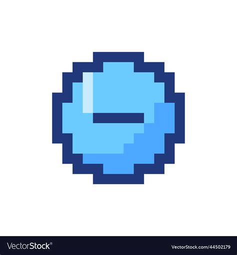 Remove Button Pixelated Rgb Color Ui Icon Vector Image