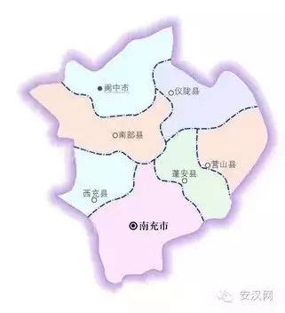 南充三区六县地图 营山县 南充 大山谷图库