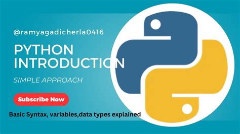 Day 1 Python Series Python Syntax Variables And Data Types Explained