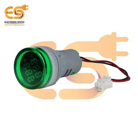 Digital Voltage And Ampere Meter Green Led Indicator Light With
